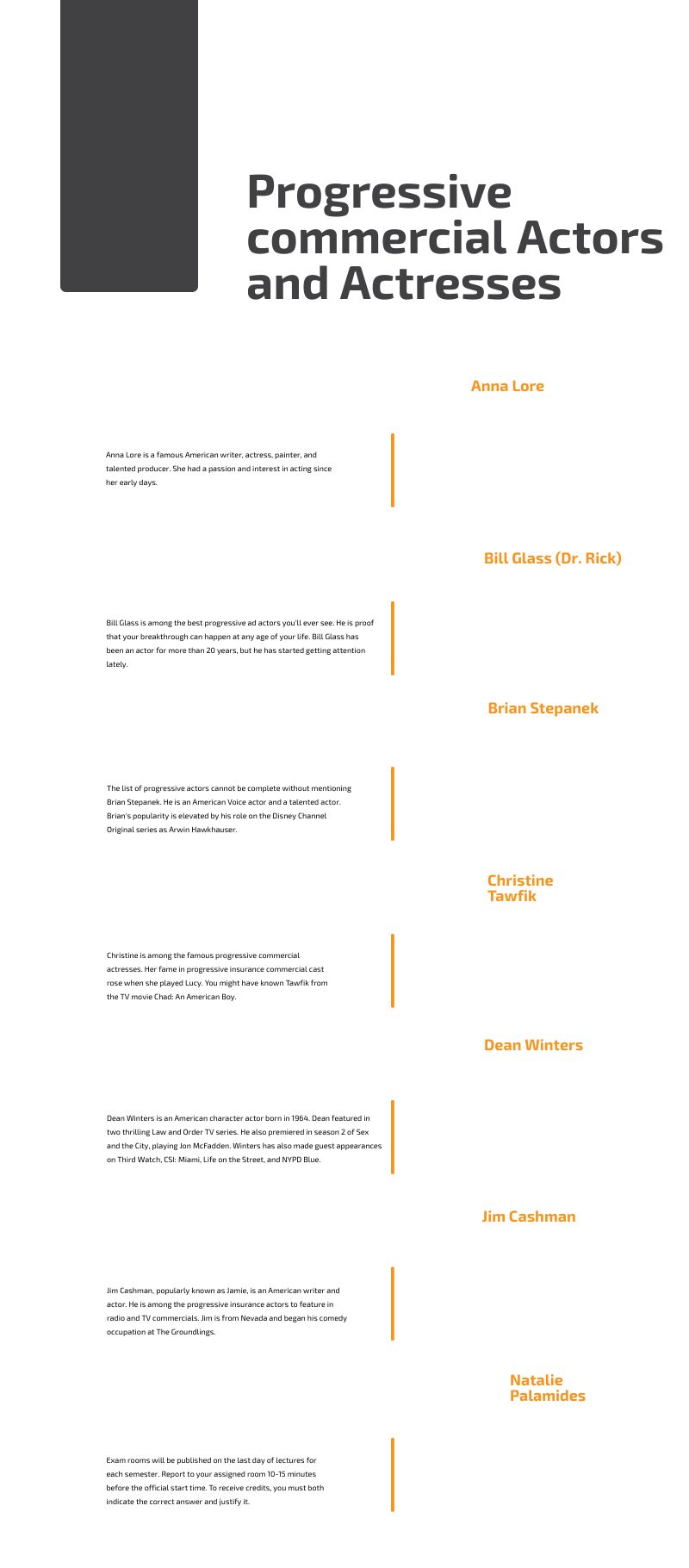 Progressive commercial actors and actresses (with photos)